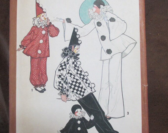 Vintage 1980 Clown Costume Sewing Pattern Simplicity 9579 - Etsy