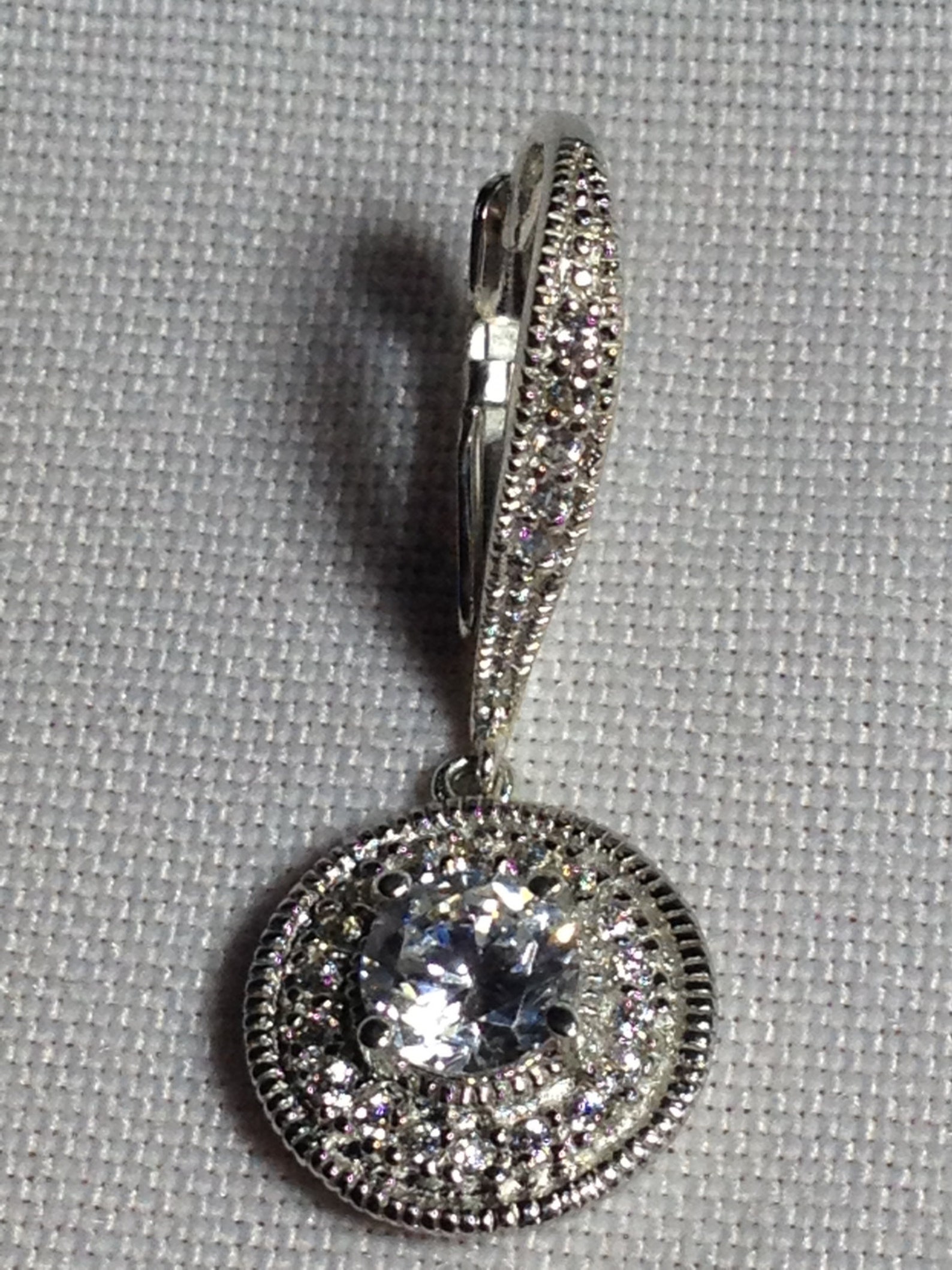 Brilliant Cubic Zirconia Leverback Closure Sterling Silver | Etsy