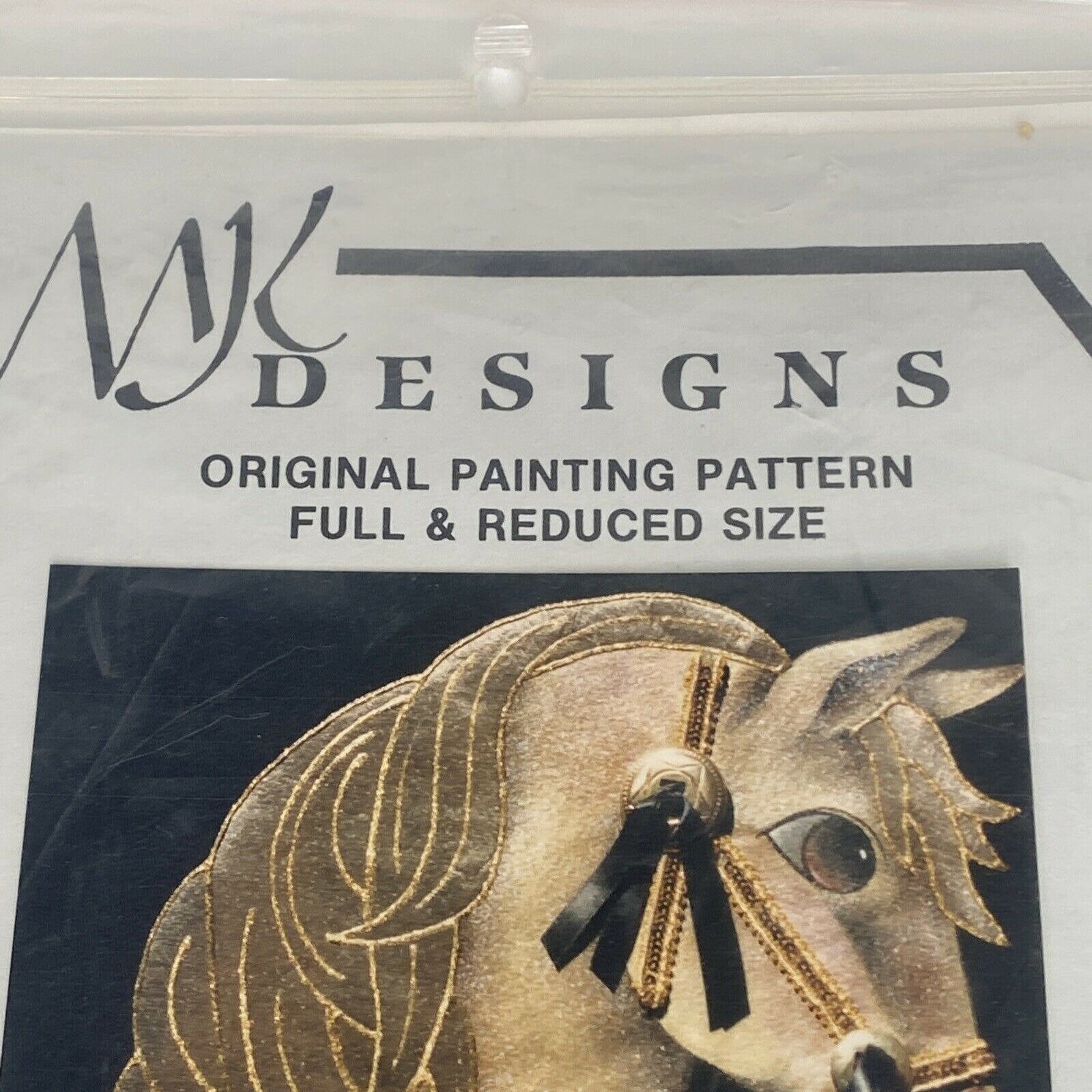 MK Designs Carousel HORSE Fabric Painting Pattern Full & Reduced Size ...