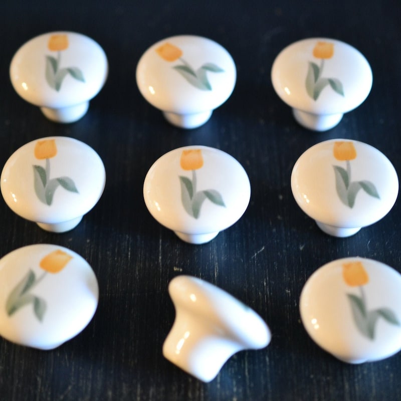 Floral Cabinet Knobs - Etsy