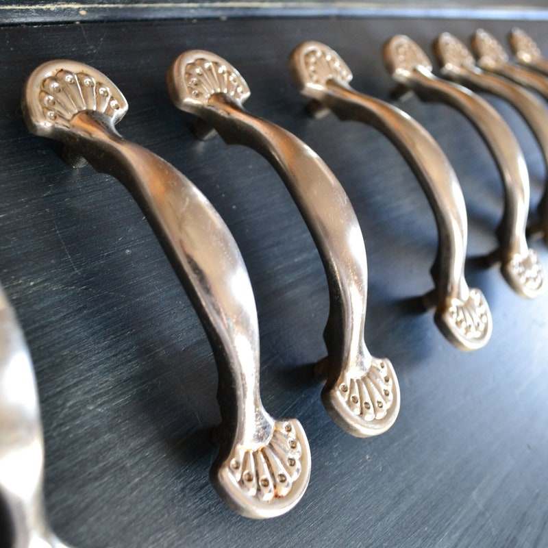 Silver Drawer Pulls - Etsy