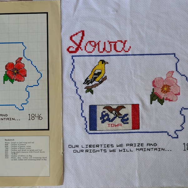 Iowa Cross Stitch - Etsy
