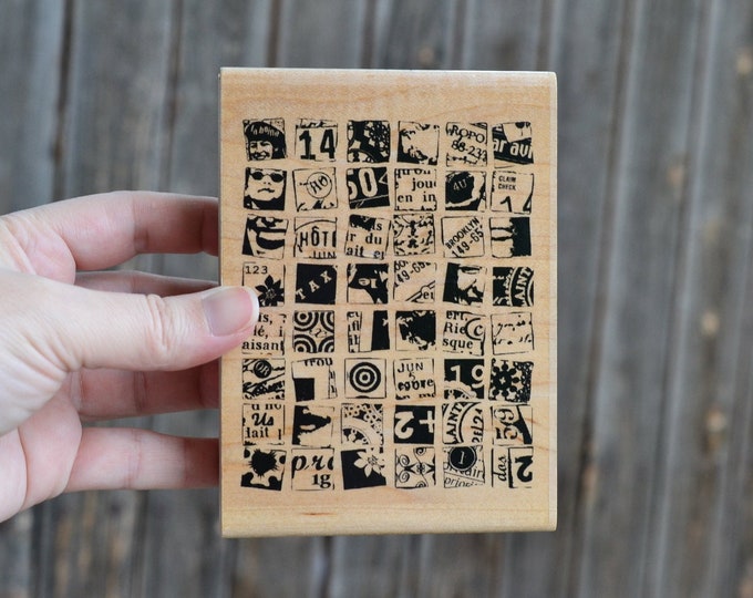4" Inkadinkado Dawn Houser 8346Y Mounted Wooden Rubber Stamp Large ...