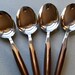Set of 4 Teaspoons Danish Modern Tea Spoons MCM Eldan ELD2 BROWN Japan ...