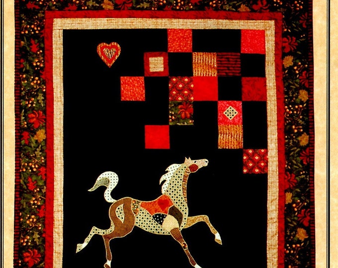 Dancing Horse Mini Quilt Uncut PATTERN Wall Hanging 30 X 36" Lap Quilt ...