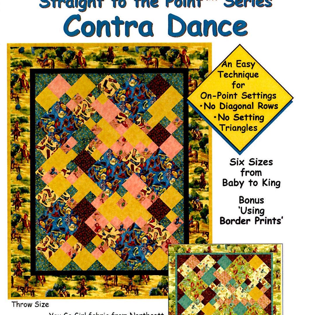 Multi Size Quilt Uncut Pattern Straight to the Point Series Contra ...