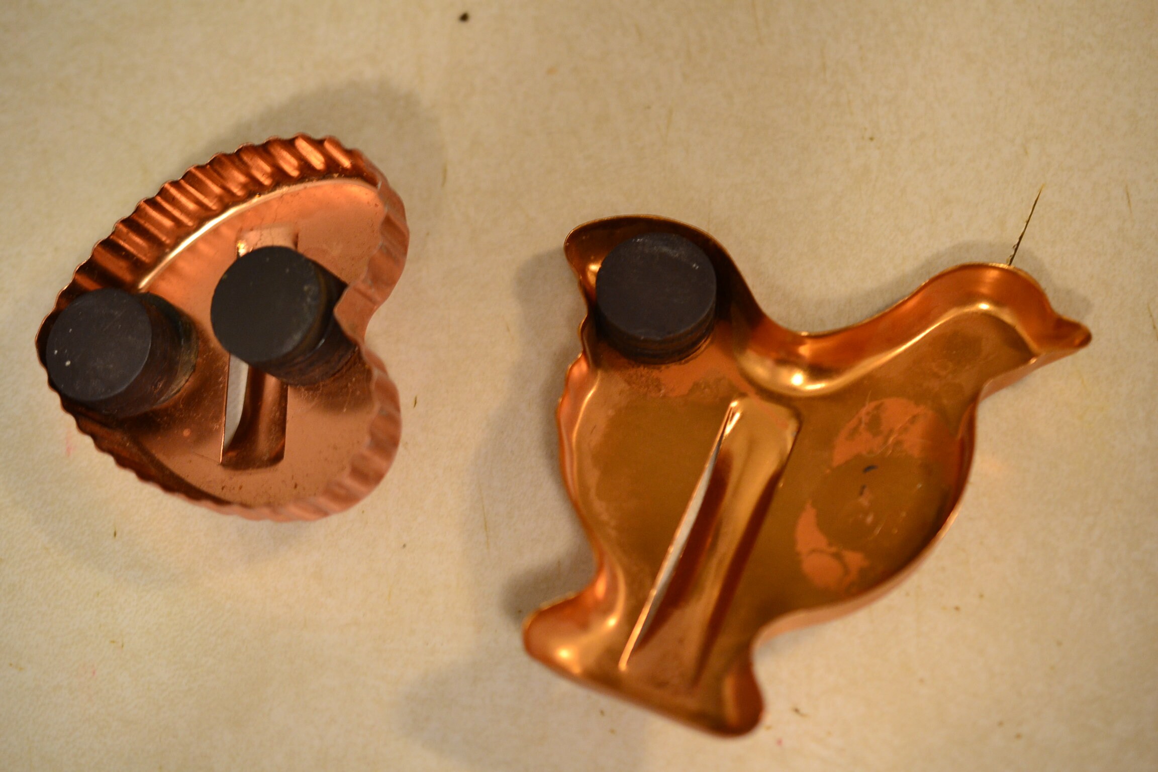 Lot of 2 Magnets Repurposed Copper Cookie Cutters With Handles | Etsy