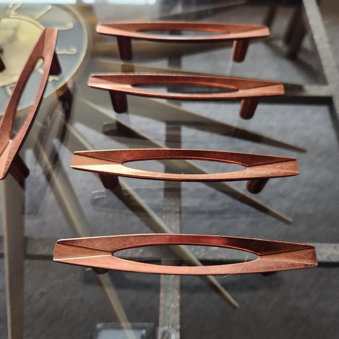 1 X MCM Copper Drawer Pull 3" Center Nordic Danish Modern Cabinet ...