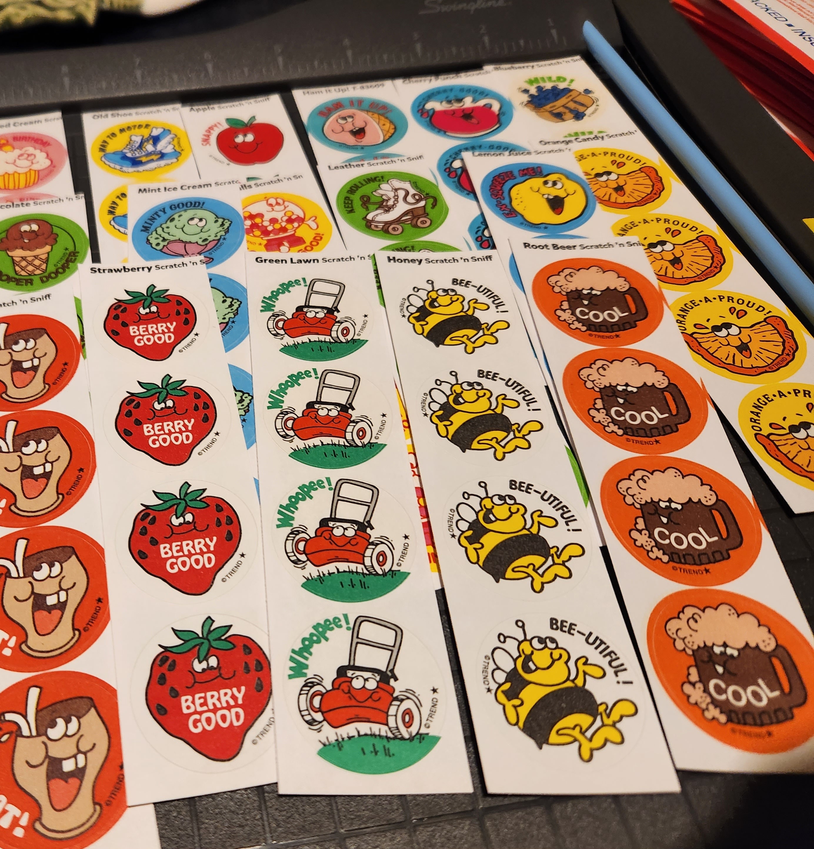 10 Strips Retro Trend Matte Scratch N Sniff Stickers Scented Stinky ...
