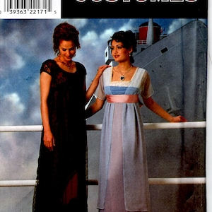 1998 Simplicity 8399 Uncut PATTERN Size D 4 6 8 SM MED Titanic Dress ...
