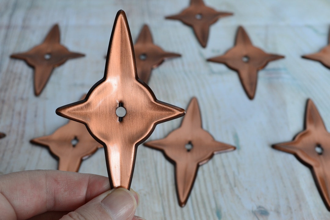 NOS 1 X MCM Atomic Starburst Backplate Amerock Satin Copper Star Back ...
