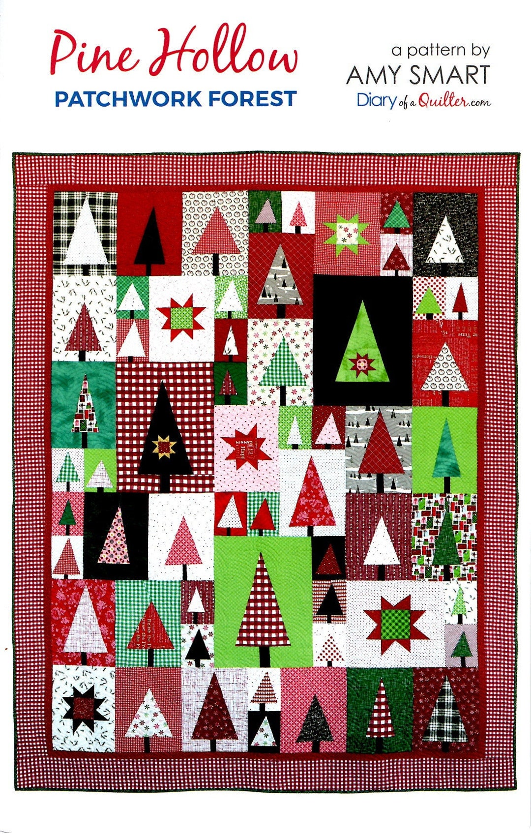 Christmas Tree Quilts Uncut Pattern Throw Twin Pine Hollow Patchwork Forest Amy Smart ...