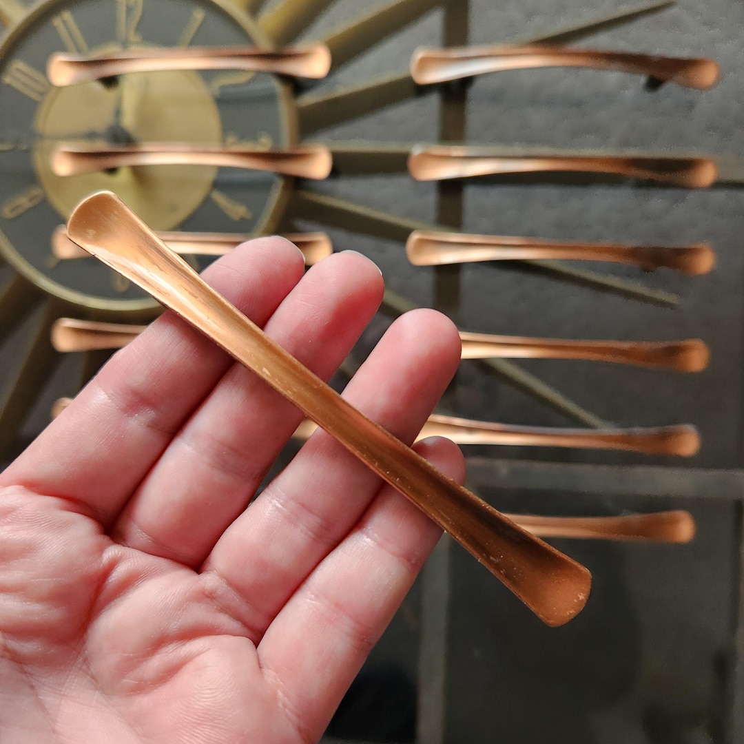 Vtg 1 X Concave Antique Copper Drawer Pull 3" Center Amerock Cabinet ...