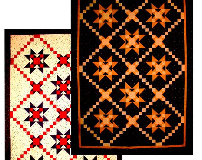 Chained Stars Quilt Block PDF Pattern With Video Tutorial || 6, 8, 10 ...