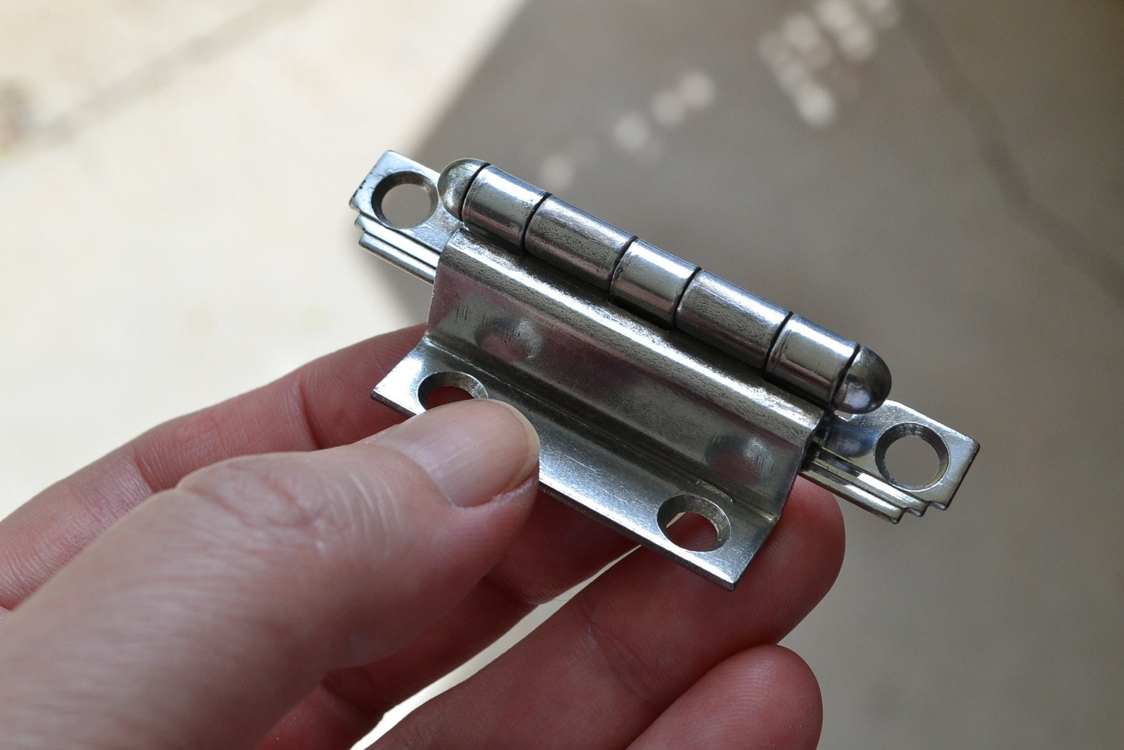 NOS One Pair Art Deco Chrome Hinges Modern Cabinet Hinge for ...