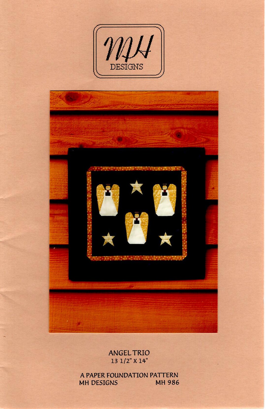 Paper Pieced Angels Mini Quilt Uncut Pattern 13.5x14" Angel Trio ...