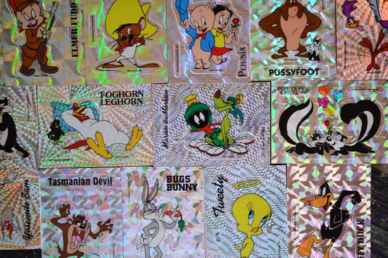 Vtg 2 Sheets 1994 Licensed Pepé Le Pew & Penelope Stickers Holographic ...