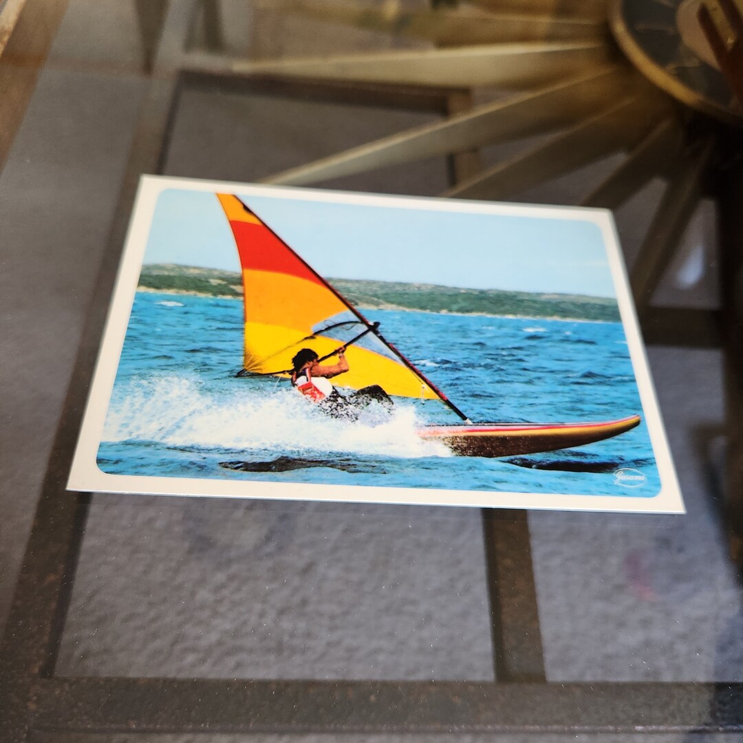 70s Beefcake Postcard 4x6" Windsurfing Photo Wind Surfing Photograph ...