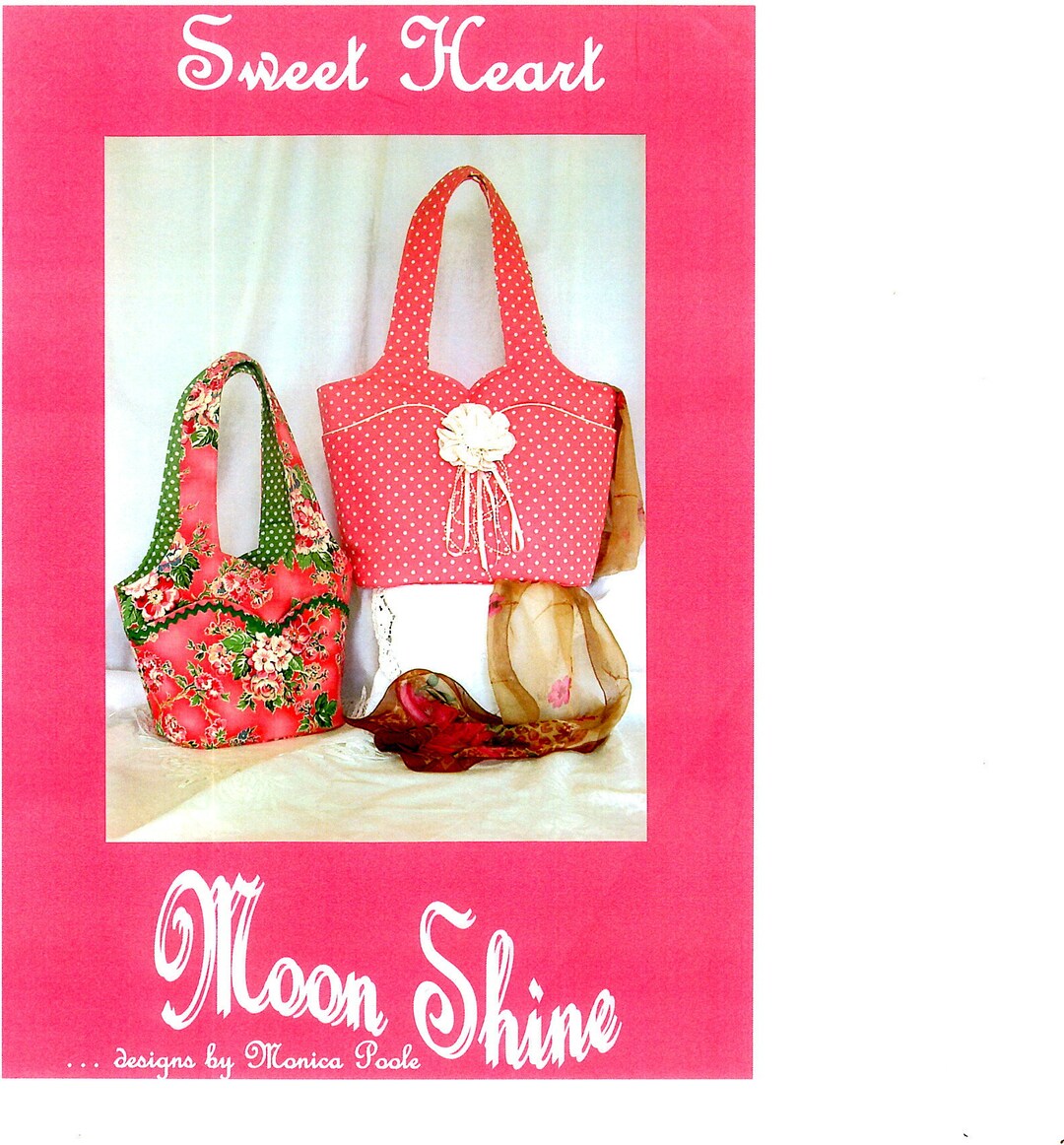 Sweetheart Bag Uncut PATTERN Cloth Gift Bag Pattern Large Fabric Bag ...