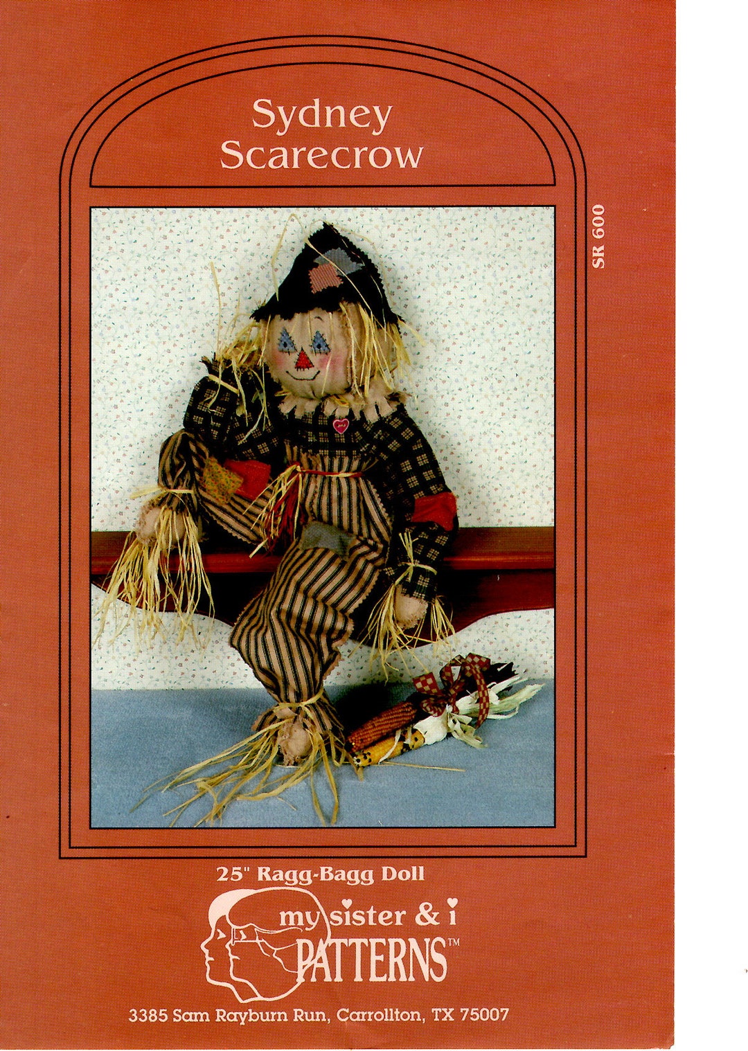 25 Scarecrow Doll Ragg-bagg Doll Ragdoll Uncut PATTERN Sydney Scarecrow My Sister & I Large Art ...