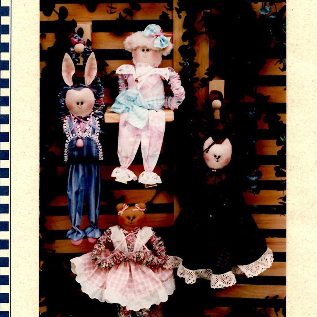 18" Bungee Bell Pets Dolls Uncut PATTERN Small Folk Art Decorative ...