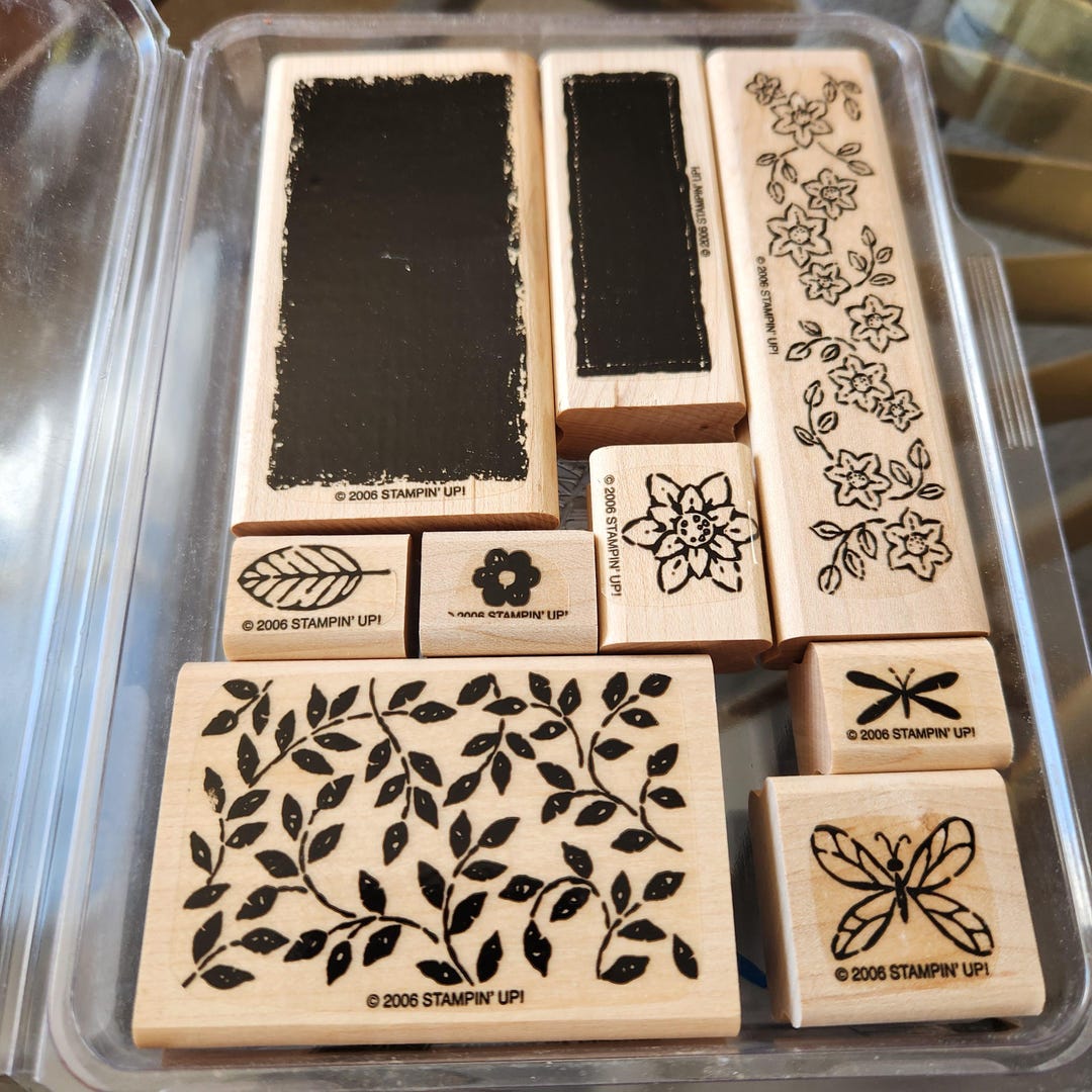 2006 NOS Stampin' Up! Set of 9 Stamps Shades of Nature Lot Destash ...