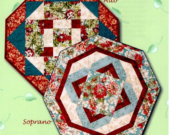 Quilted Table Toppers Uncut PATTERN 23x23" Table Runners Mini Quilt New ...