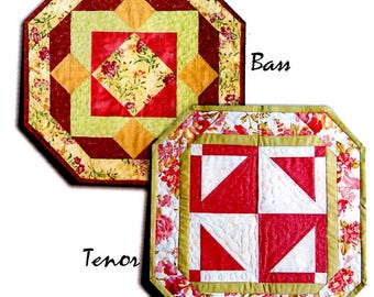 Quilted Table Toppers Uncut PATTERN 23x23 Table Runners Mini Quilt New ...