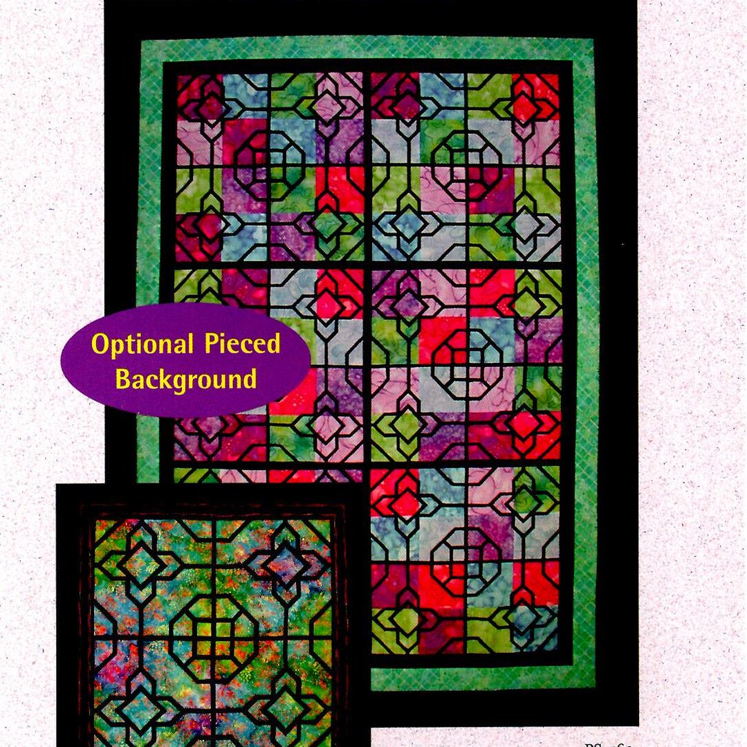 Stained Glass Quilt Uncut Pattern Window to the East 2 Sizes 22x22 ...