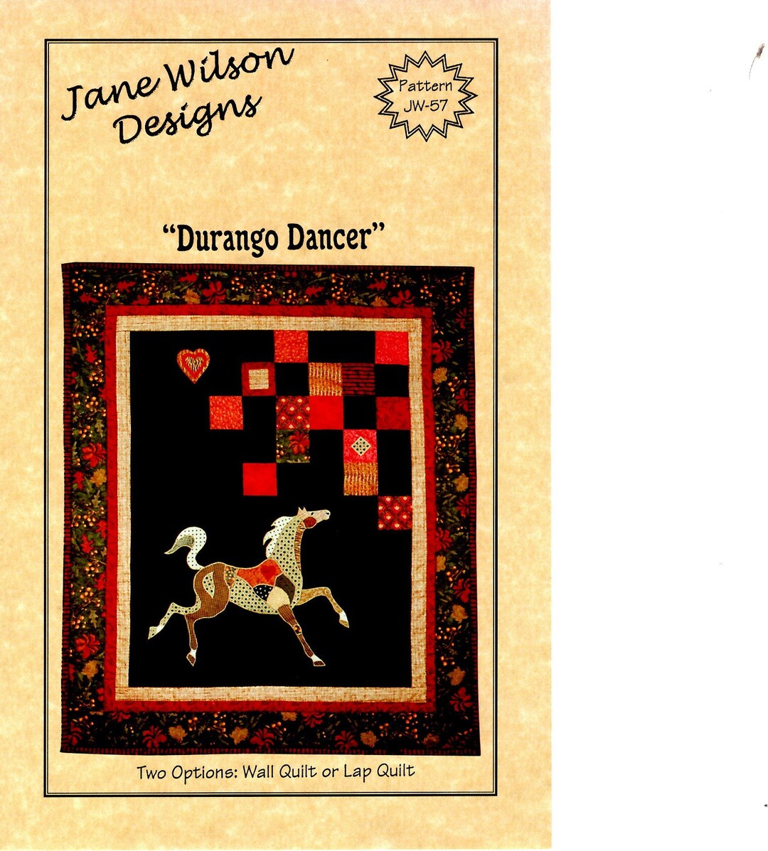 Dancing Horse Mini Quilt Uncut PATTERN Wall Hanging 30 X 36" Lap Quilt ...