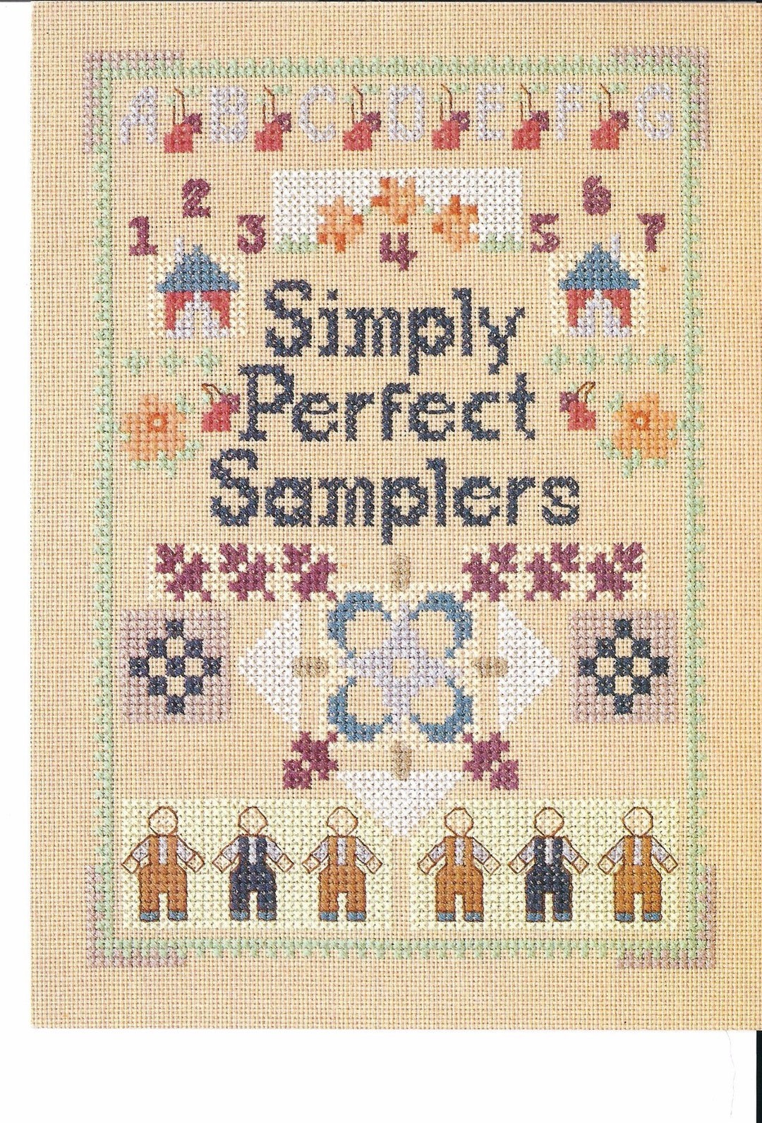 Vtg Sampler Pattern Pack 10 Cross Stitch Pattern Cards 10 Pack Spring ...