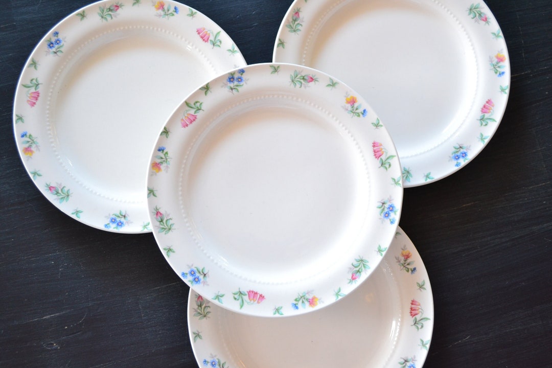 Vtg Farmhouse Plates Set of 5 Bread & Butter Plates Monticello Hall ...