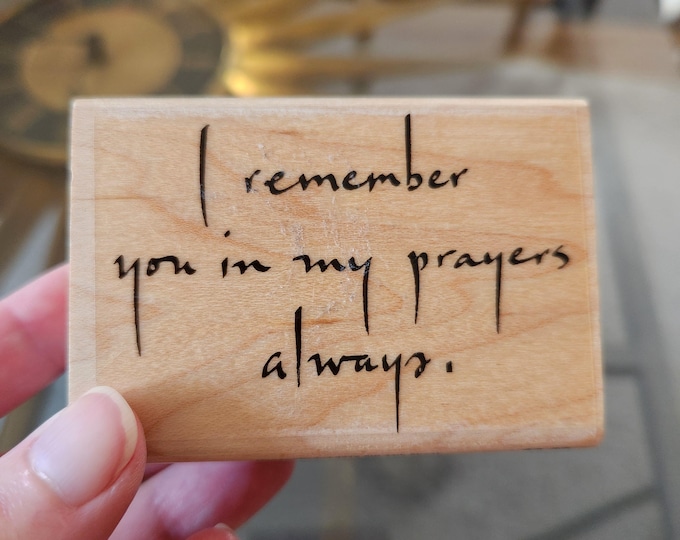 Vtg Stampabilities GR1088 3" I Remember You in My Prayers Always ...