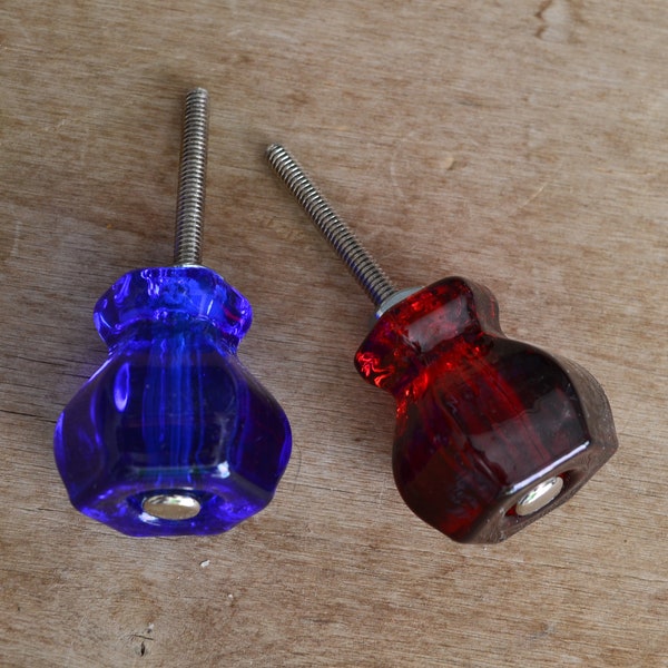 Blue Glass Knob - Etsy
