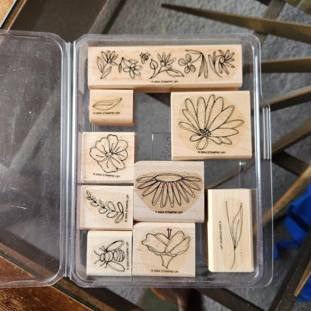2004 NOS Stampin' Up! Set of 9 Stamps Two Step in Full Bloom Lot ...