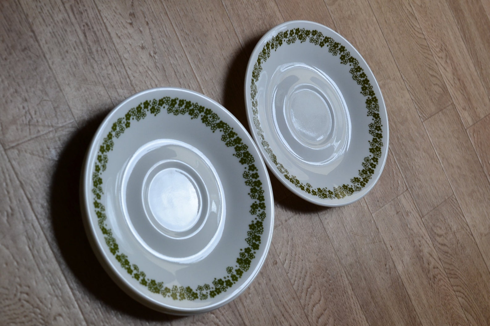 Set of 4 Corelle Spring Blossom Green Saucers Crazy Daisies - Etsy