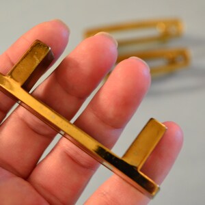 1 X MCM Brass Drawer Pull 1 7/8" Center Small Nordic Danish Modern Gold ...
