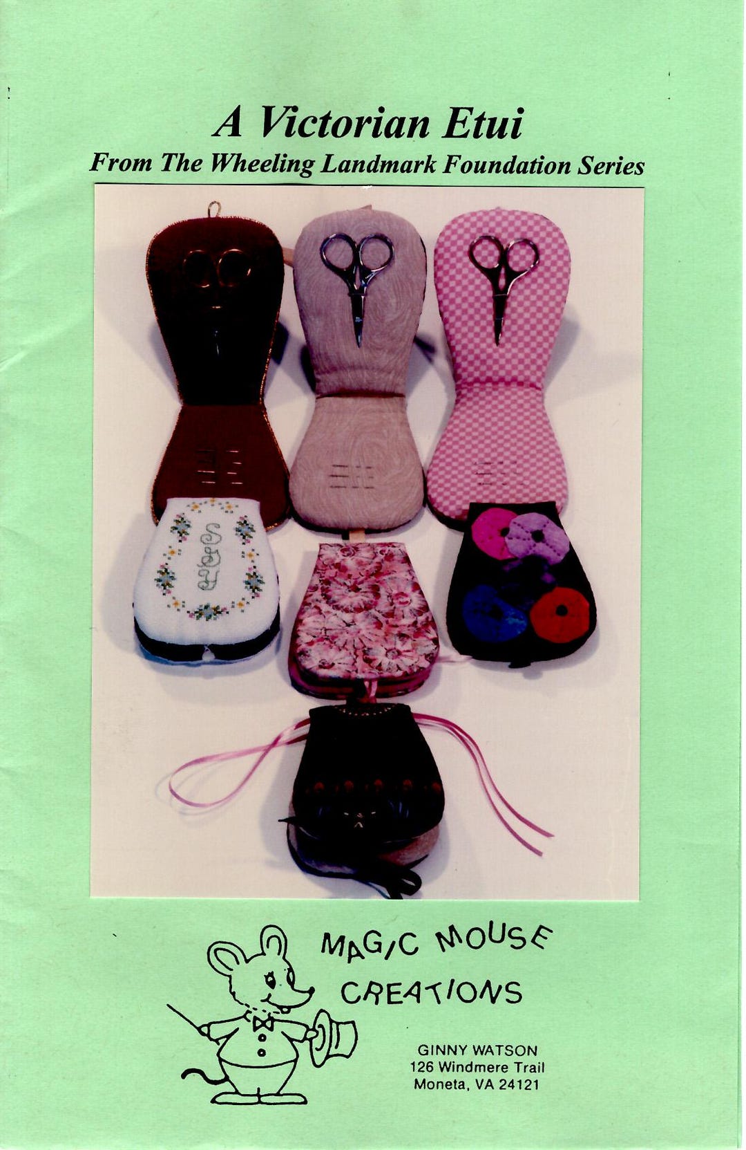 Pincushion & Scissor Keeper Uncut PATTERN Victorian Etui Magic Mouse ...