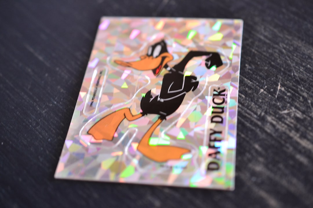 Vtg 2 Sheets 1994 Licensed Daffy Duck Stickers Holographic WB Warner ...