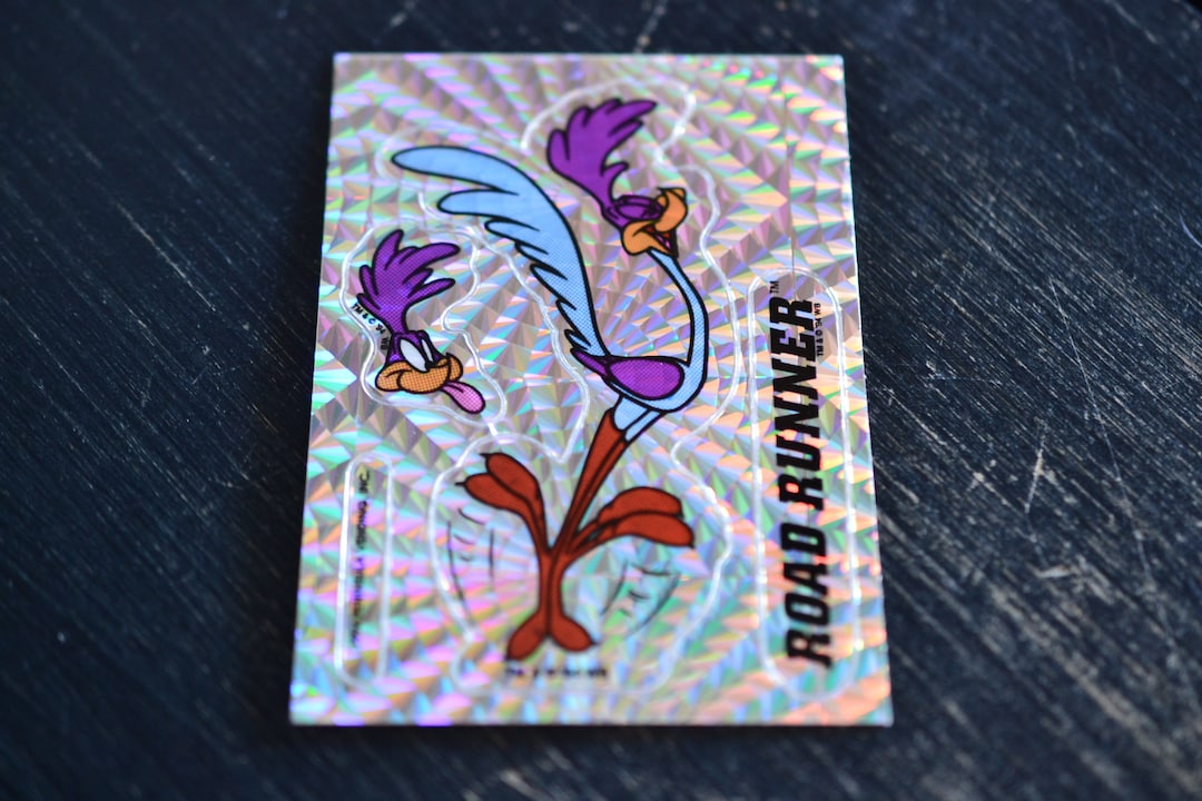 Vtg 1 Sheet 1994 Licensed Roadrunner Sticker Holographic Large WB ...
