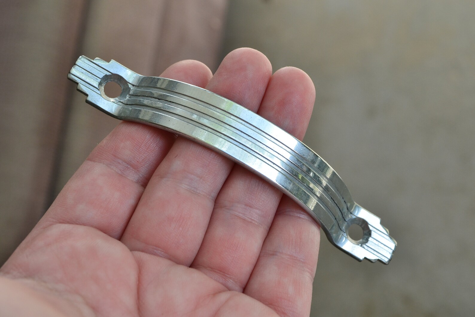 NOS One Pair Art Deco Chrome Hinges Modern Cabinet Hinge for ...