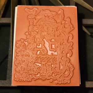 1998 Vtg Stampin Up 4.5 Chicken Lady Gardener Woman Feeding Chickens ...