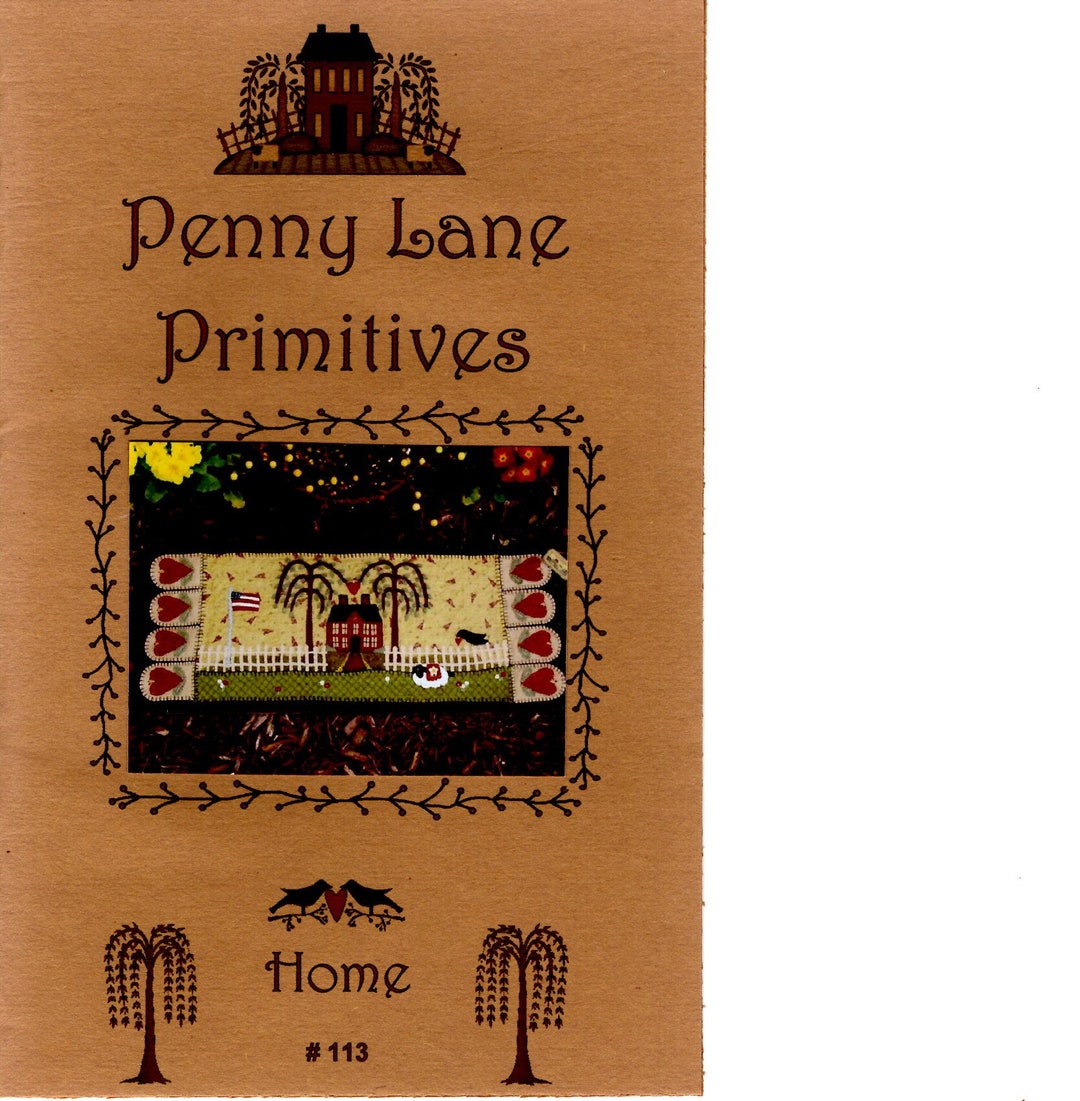 Quilted Runner Uncut PATTERN 11x29" Table Runner Penny Lane Primitives ...