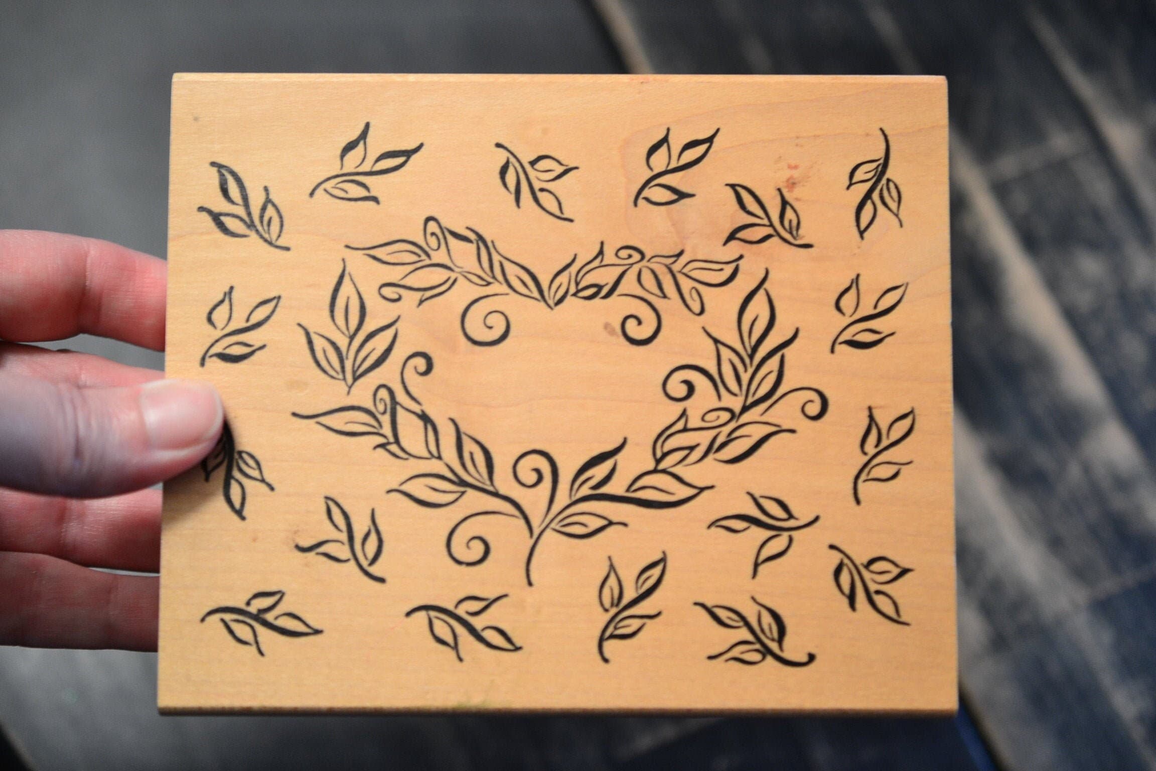 NOS 5 Denami Designs Mounted Wooden Rubber Stamp Large | Etsy