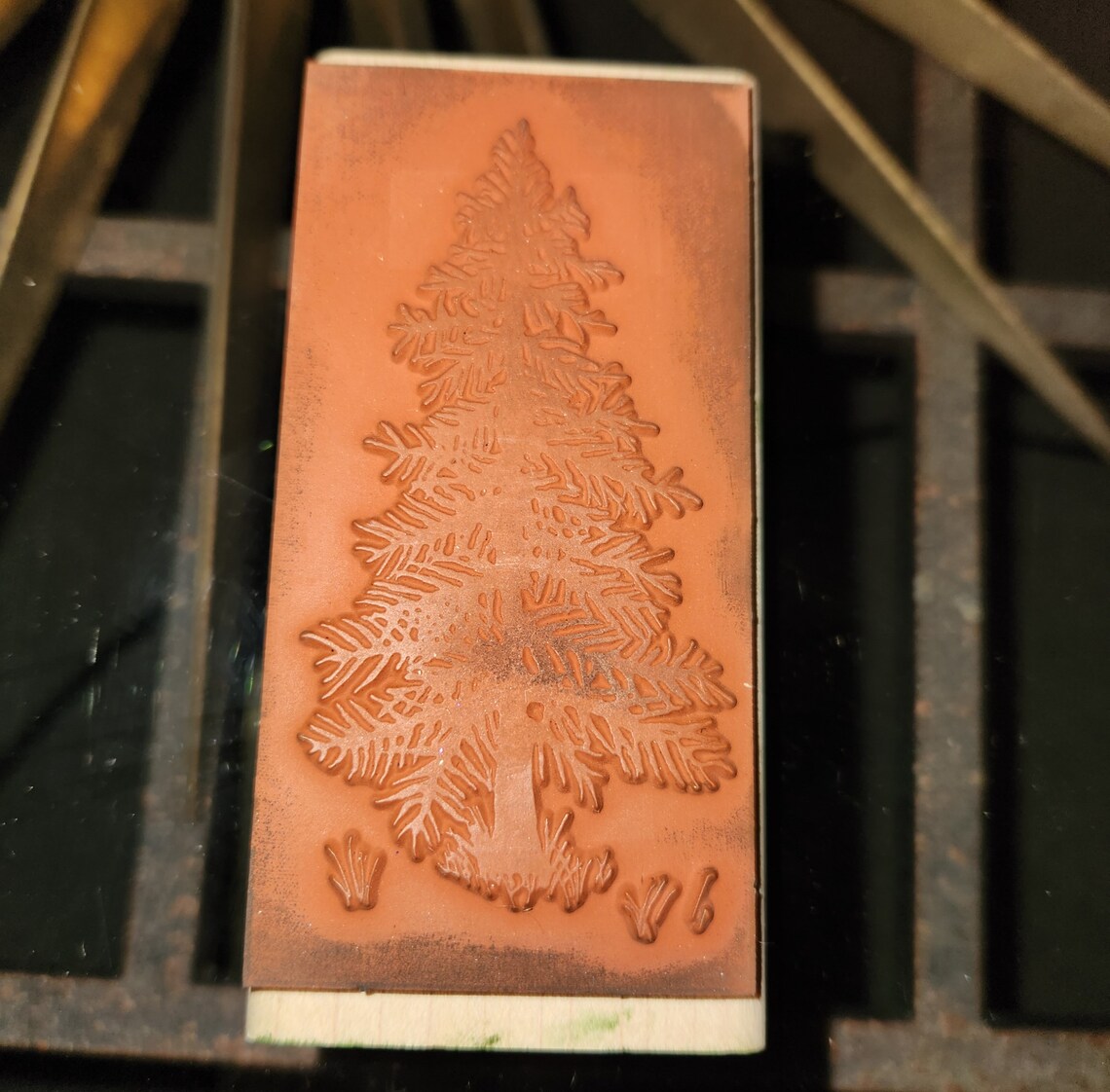 1997 Vtg Stampin Up! 4.5" Pine Tree Evergreen Undecorated Christmas ...