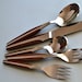 60s Danish Modern Iced Tea Spoons Set of 4 MCM Eldan ELD2 BROWN Japan ...