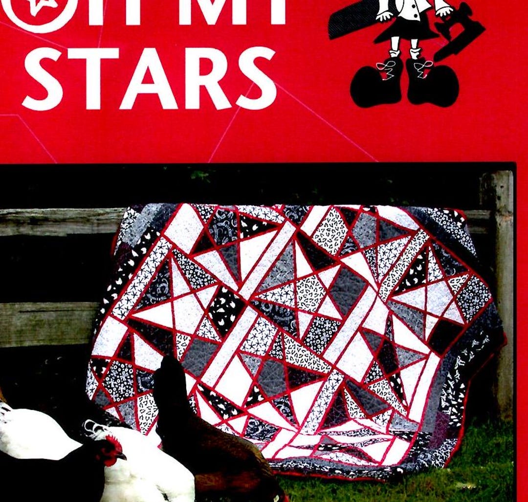 Applique Stars Quilt Uncut PATTERN Little Miss Sloppy Scrap Star Quilt ...