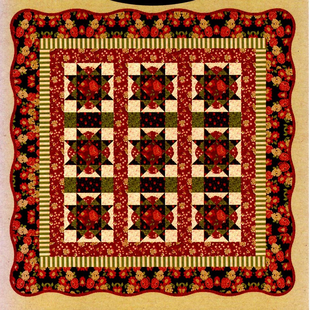 Pieced Stars Quilt Uncut Pattern Cotton Way 64x66" Gathering #885 ...