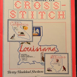 Vtg Unfinished Sampler + Original Pattern Arkansas 1987 Your State in ...