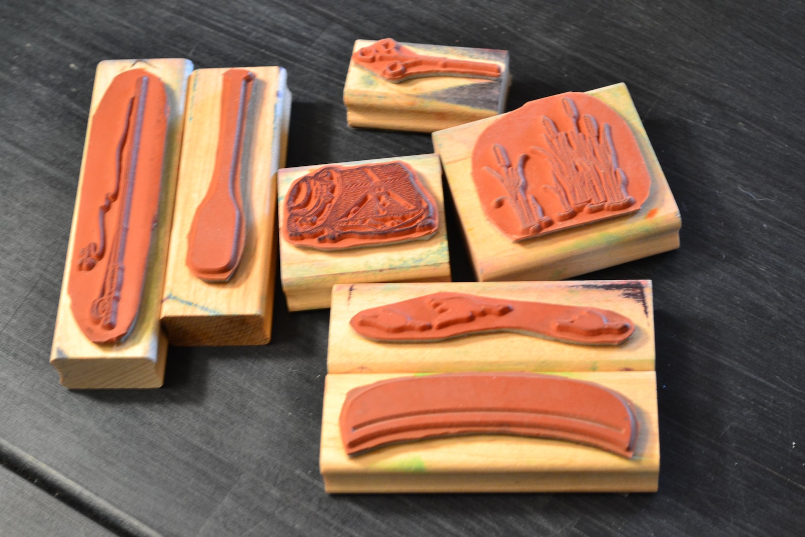 Lot of 7 Camping Themed Stamps Stampin' Up! Roughin It Destash Variety ...